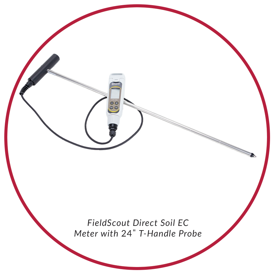 FieldScout Direct Soil EC Meter - 24" T-Handle Probe