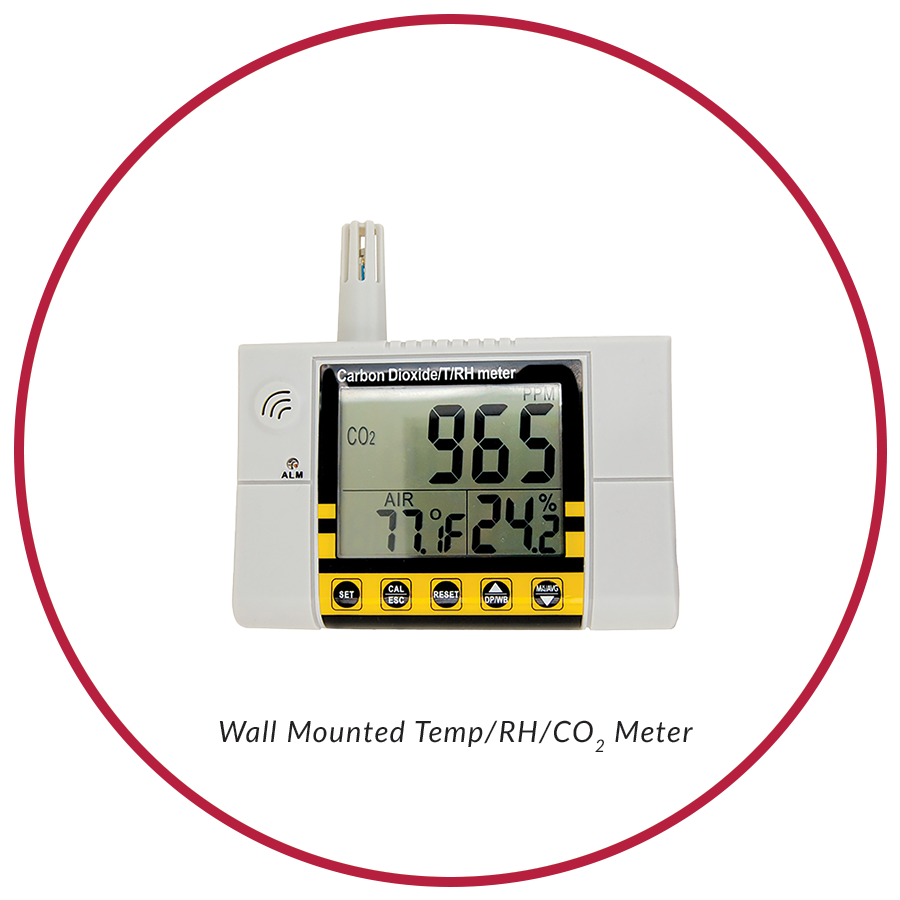 Temp/RH/CO2 Meter - Wall mount