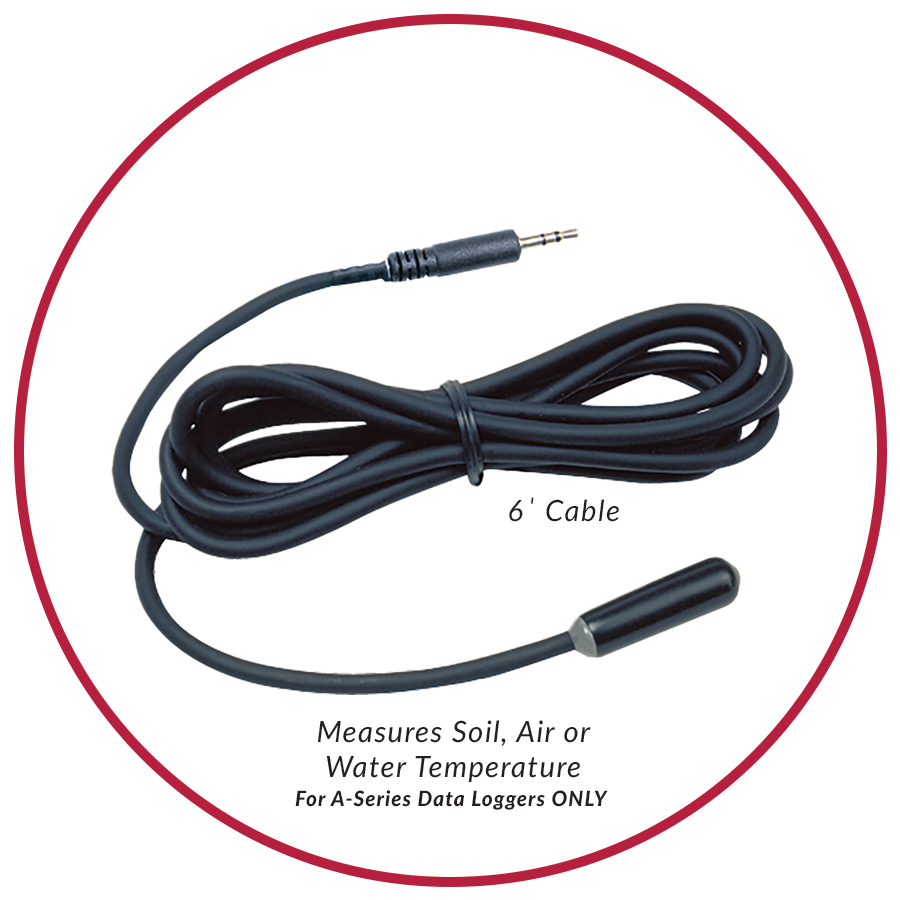 External Soil Temperature Sensor (6' Cable) - For A Series Data Loggers ...