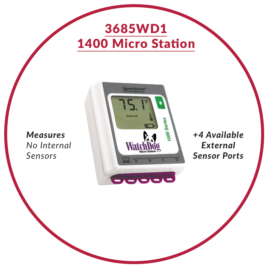 1000 Series - WatchDog 1400 Micro Sensor Station (4 External Ports)
